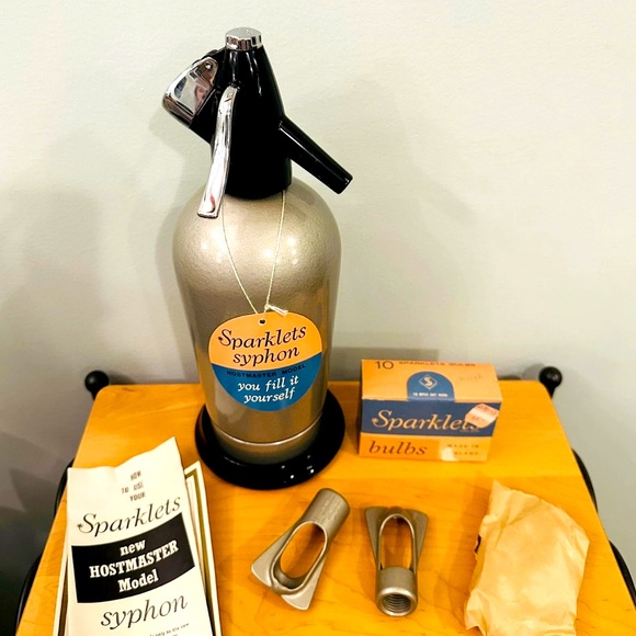 Sparklets | Dining | Vintage Sparklets Chrome Soda Syphon Seltzer ...